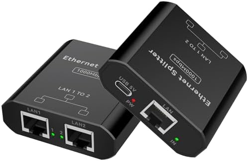 UGREEN Ethernet Splitter, 1 to 2 Gigabit Network Switch, 1000Mbps High ...