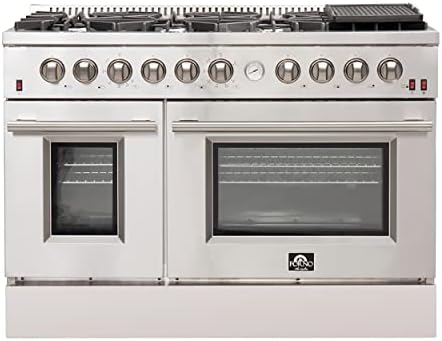 Amazon.com: Forno 48" Inch All Gas Double Oven Freestanding Gas Range ...