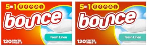 Amazon.com: Bounce Fresh Linen Scented Fabric Softener Dryer Sheets ...