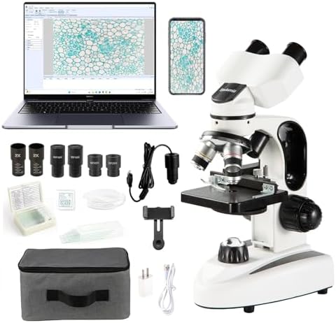 Amazon.com: Binocular Compound Microscope, 40X-2500X Magnification ...