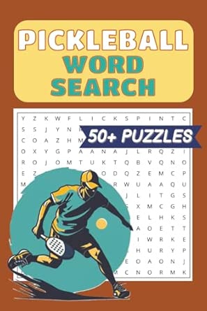 Pickleball Word Search Puzzle Book: Easy to Read Word Searches about ...