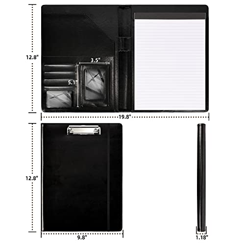 Snapklik.com : Leather Portfolio For Men Clipboard Notepad Business ...