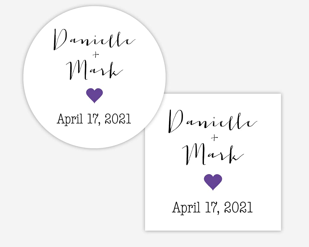 Amazon.com: Wedding Favor Stickers, Wedding Invitation Envelope Seals ...