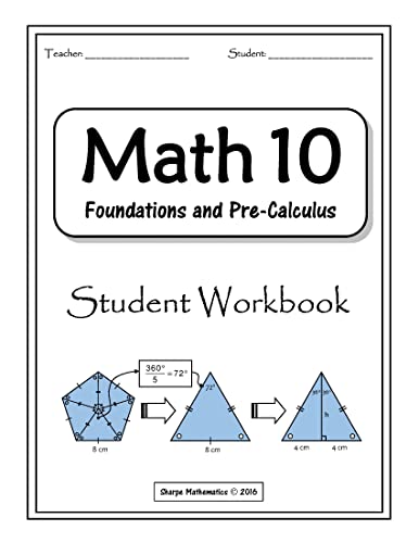 Amazon.com: Math 10 Foundations and Pre-Calculus: Student Workbook ...