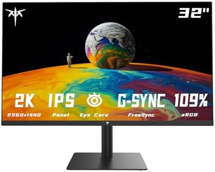 Amazon.com: Gawfolk Monitor 32 inch Computer Monitor QHD (2560 x 1440 ...