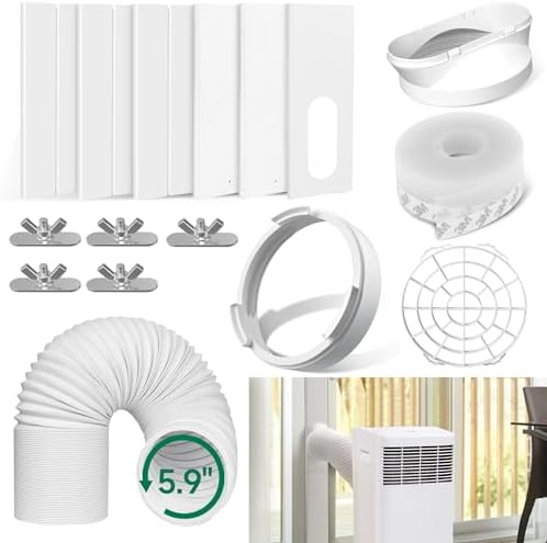 Amazon.com: Portable Air Conditioner Window Vent Kit with 5.9” Diameter ...
