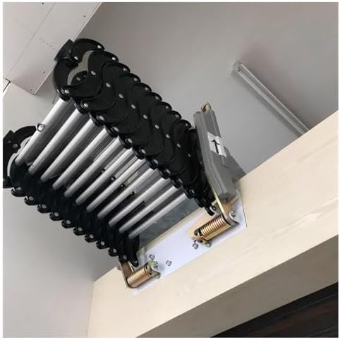 Attic Ladder, 11.15FT Pull Down System, Wall Mounted Folding Pull Down ...