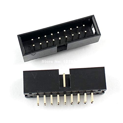 10 Pcs Per Lot 2.54mm 2x9 Pin 18 Pin Straight Male Shrouded PCB Box ...