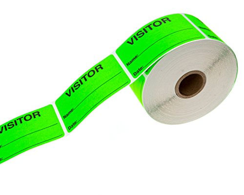 Snapklik.com : Green Visitor Pass / 500 Fluorescent Green Visitor ...