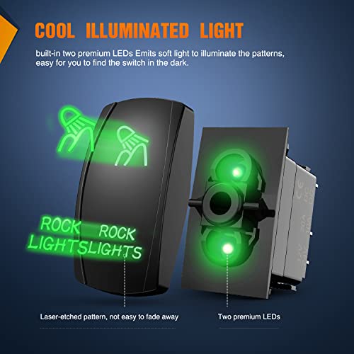 Snapklik.com : Nilight Rock Lights Rocker Switch Led Light Bar Switch ...