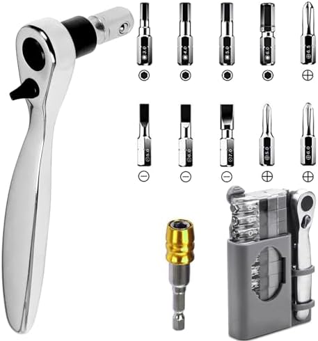 Amazon.com: Mini Ratchet Set 12-Piece Ratchet Right Angle Screwdriver ...
