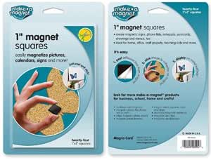 Amazon.com : MagnaCard 1-Inch Magnet Squares, 24 Pieces per pack, 5.3 x ...