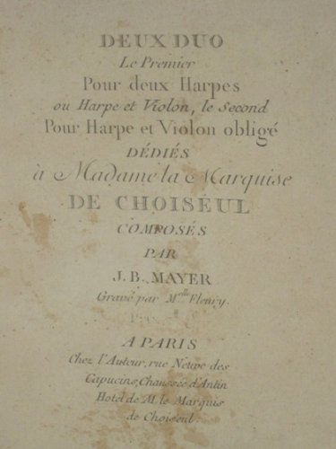 Amazon.com: Deux Duo Le premier Pour deux Harpes ou Harpe et Violon, le ...
