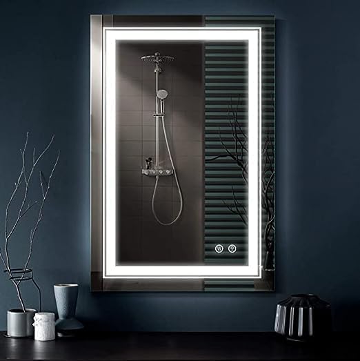 Buy WOZODO Rectangle-Shaped led Mirror Glass with Sensor for The ...