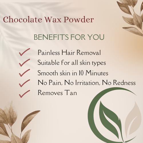 Glivia Chocolate Wax Powder for Hair Removal | Organic Painless Waxing ...