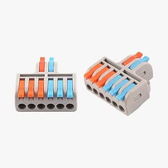 Kanus IN PCT-SPL-62 0.08-2.5mm 6:2 Pole Wire Connector Terminal Block ...