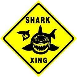Amazon.com: Texsign Shark Crossing Sign * Street Animal sea : Home ...
