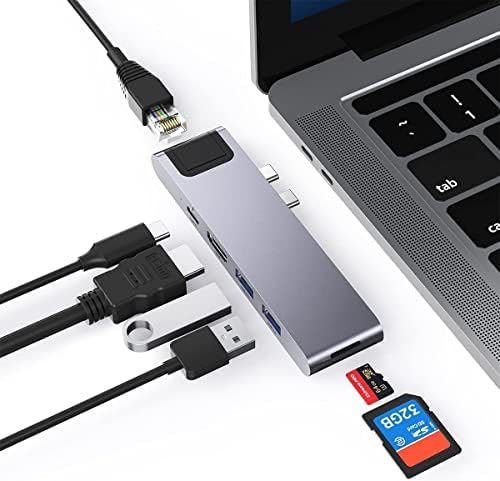 Adaptateur USB C pour MacBook Pro/Air M1/M2 2021/2020/2019 avec ...
