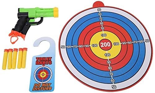 MUGATH Toilet Darts Game Target for Kids Toy Gun Dart Board for ...
