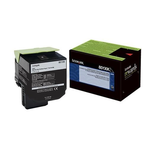 Lexmark (801xk Extra High Yield Black Return Program Toner Cartridge ...