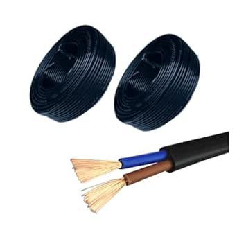 Amazon.com: 10m Power Cord / 2 Core/Flat Sheathed Cable 2X0.75 Mm2 ...