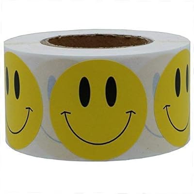 Buy DREAM ART 1 inch Smiley Face Stickers Roll Happy Face Stickers ...