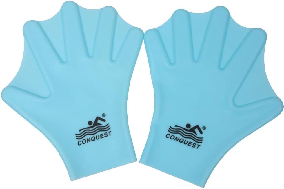 Omelet Silicone Webbed Swimming Gloves, Aqua Fit Swim Training Gloves Web Gloves Swimming ...