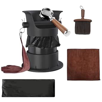 4L Knock Box Espresso, Knock Box for Grounds, Coffee Puck Dump Bin with ...