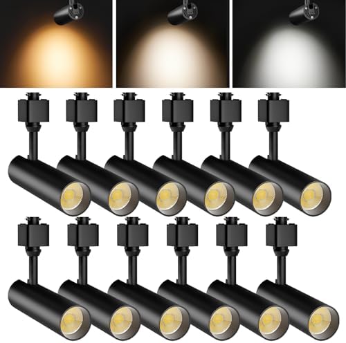 OTeedo 12 Pack 10W Dimmable LED Track Lighting Heads Flicker Free ...