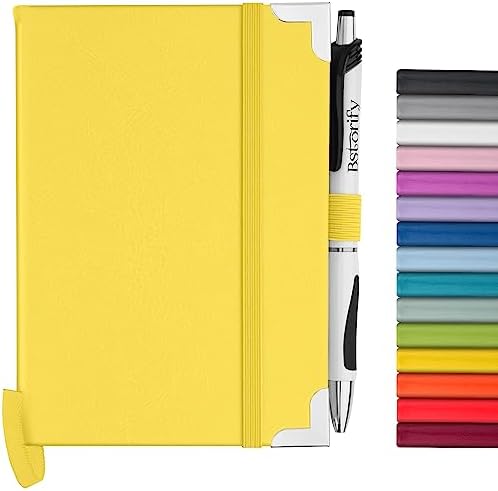 BieFuSin A6 Pocket Notebooks, 4PCS Hardcover Business Classic Ruled ...