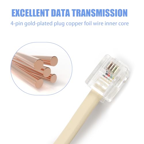 ihohi Telephone Adapter Splitter Male to 2 Female, Telephone RJ11 Male ...