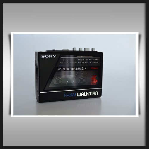 SONY WALKMAN BLACK A1 340GSM MAXIMUM WEIGHT CANVAS ART PRINT 90X60CM ...