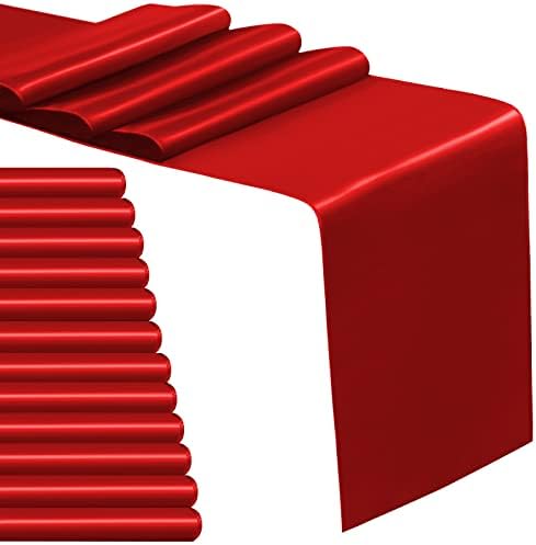 Amazon.com: 24 Pack Red Table Runners 12x72 Inch Red Table Runner Red ...