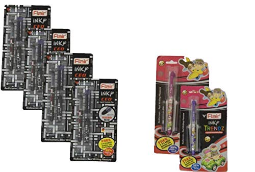 Flair INKP CEO and Trendz Liquid ink Fountain Pen PACK of 6 : Amazon.in ...