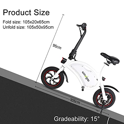 Windgoo B3 Electric Bike, 12 inch Foldable and Commuting E-Bike, 350W ...