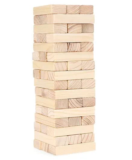 Buy Wooden Tumbling Bricks Stacking Toy Brown - 48 Pieces Online at Low ...