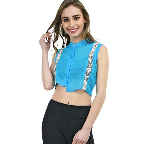 HEPP H1608- HI-LOP India (High-Low Crop top) Blue : Amazon.in: Clothing ...