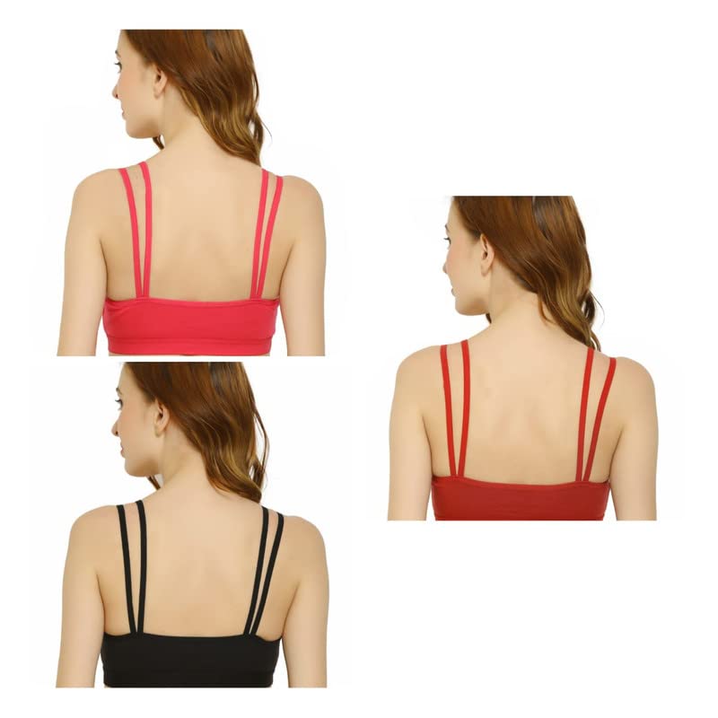 Buy Martina Women's Cotton Non - Padded Wire Free Sports Combo Bra ...