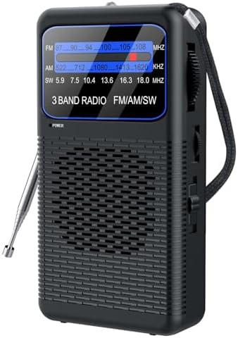 Amazon.com: 3 Band Pocket Radio, Portable AM FM SW Battery Operated ...