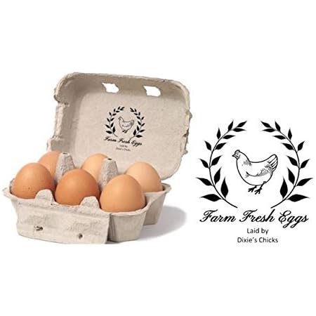 Amazon.com : Laid with Love - Personalized Egg Box - self Inking Stamp ...