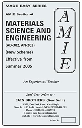 AMIE - Section-A - Materials Science and Engineering (AD-302, AN-302 ...