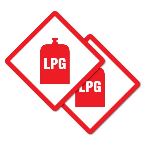 Amazon.com: 2X LPG LP Gas Warning Danger Sticker Decal Safety Sign Car ...