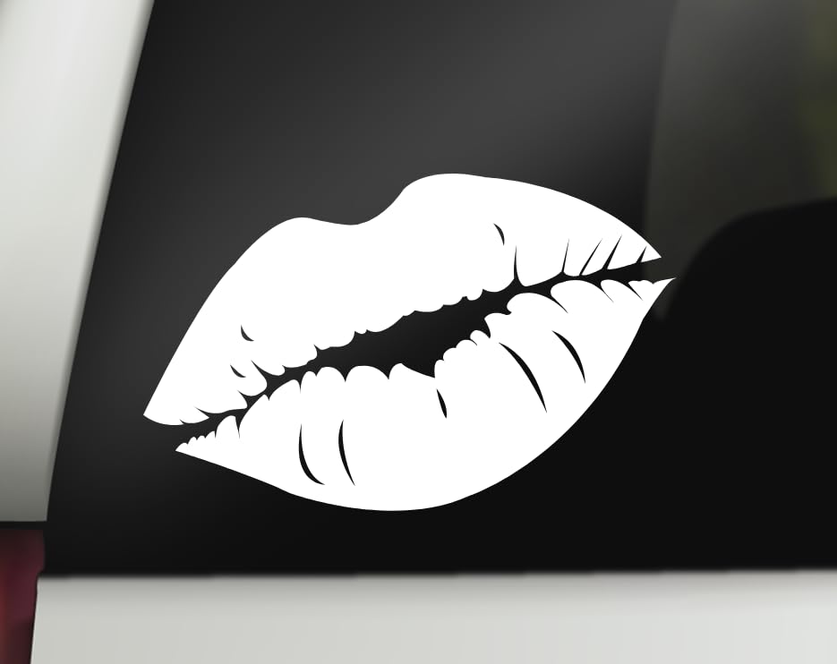 Amazon.com - Kiss Lips Decal | Mouth Decal | Girly Sticker Kiss Mark ...