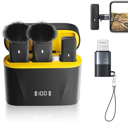 Amazon.com: EZColoris 2 Pack Wireless Microphone for iPhone Android USB ...