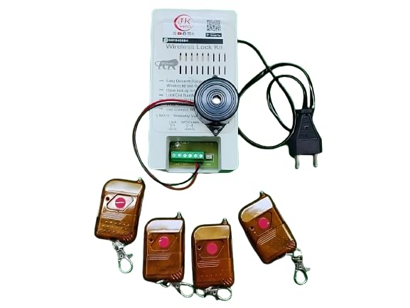 JK Robotics Wireless Remote Kit (4 Remotes) for Electronic Door Lock ...