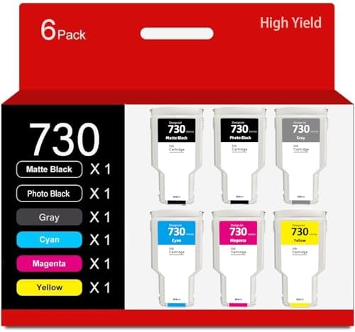 Amazon.com: 730 Ink Cartridge Designjet T1700/T1600/T2600 300ml ...