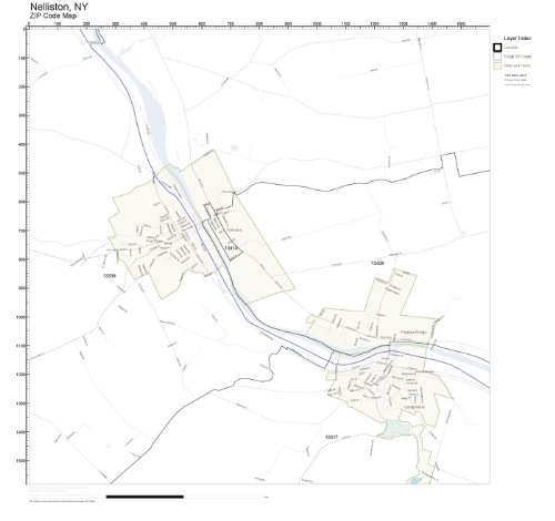 Amazon.com : ZIP Code Wall Map of Nelliston, NY ZIP Code Map Laminated ...