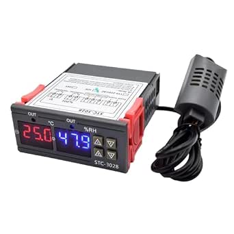 Termostato digital LED STC-3028, controlador de temperatura y humedad ...