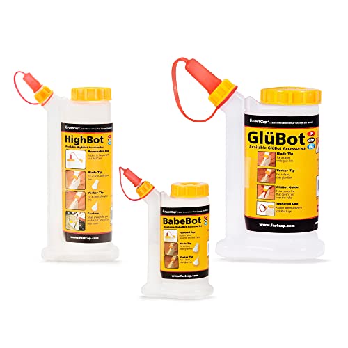 Snapklik.com : FastCap Glue Bottles, Trio Pack (4oz,6oz,16oz)