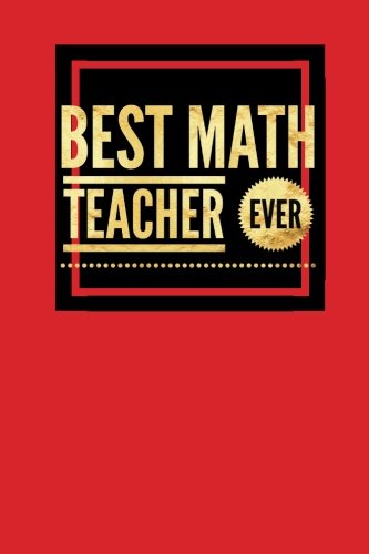 Best Math Teacher Ever: Red Thank You Appreciation Gift | Journal ...